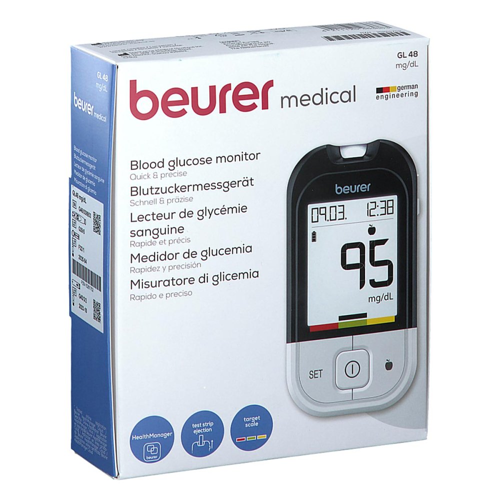 Beurer Gl48 Blutzuckermessgerät Mg/dl 1 stk online kaufen