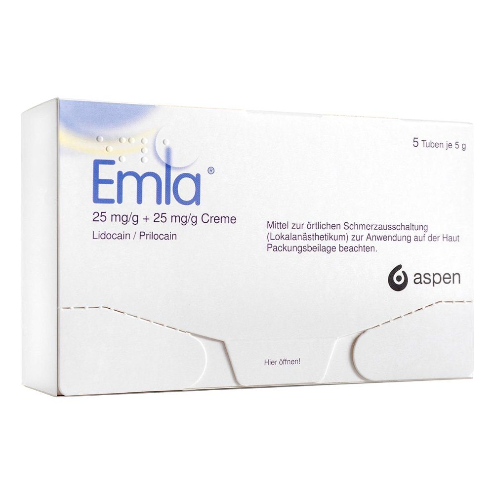 Emla 25 mg/g + 25 mg/g Creme + 12 Tegaderm 5X5 g